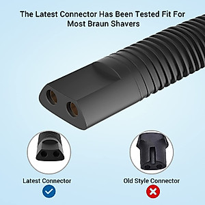 for Braun Charger, Shaver Charger 12V Power Cord for Braun Series 7 9 3 5 1, Electric Razor Shaver Adapter Power Supply Cord for Braun 3040s 340s 790cc 7865cc 9090cc 9330s 5018s 7020s 9095cc 390cc