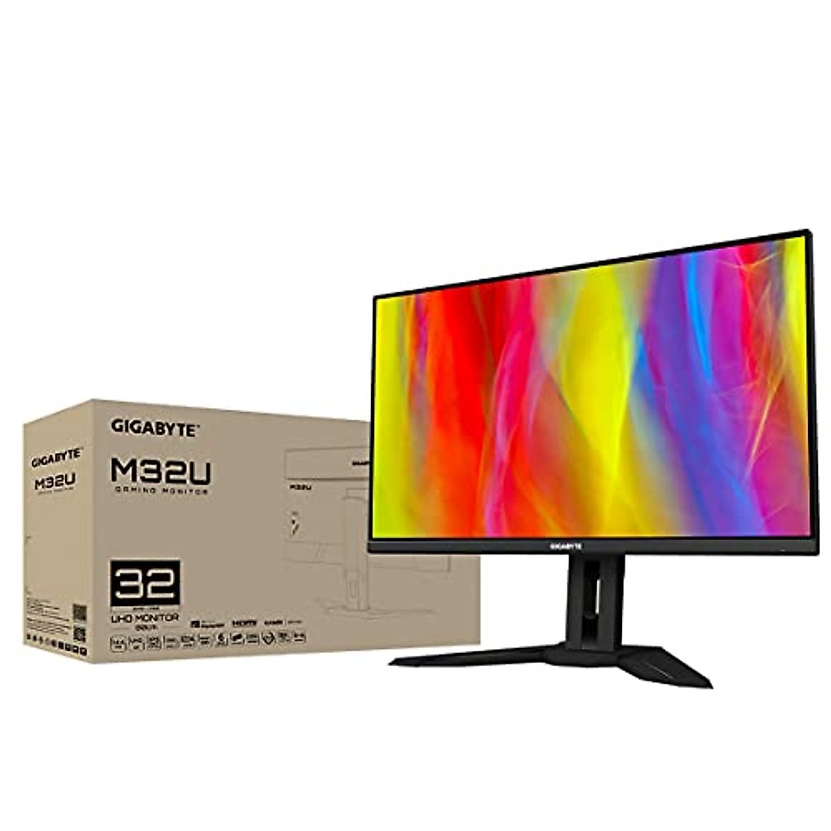 GIGABYTE M32U 32" 144Hz 4K FreeSync Compatible Gaming Monitor, SS IPS, 3840x2160 Display, 1ms Response Time (MPRT), 1x Display Port 1.4, 2x HDMI 2.1, 3x USB 3.0, 1x USB Type C