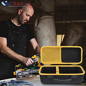 khanka Hard Travel Case Replacement for DEWALT DCM200B 20V MAX XR Cordless Bandfile Power Tool Belt Sander,Case Only.