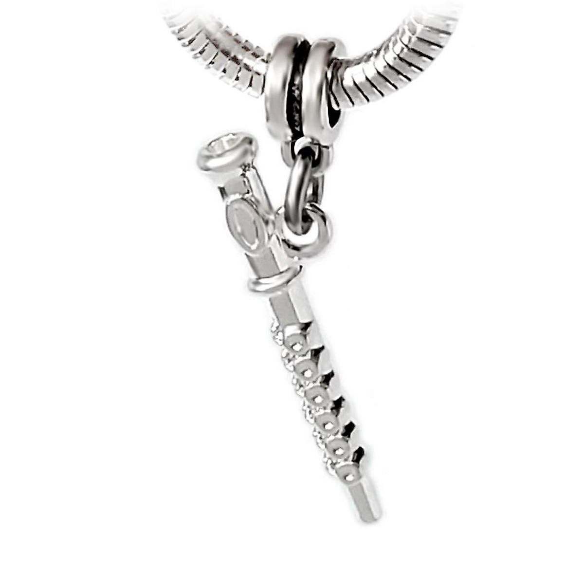 LaBenie Dangle Music Flute Charm Bead