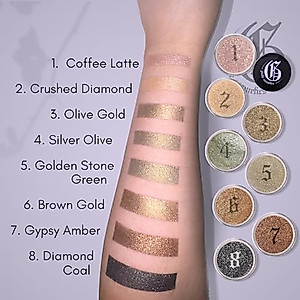 Giselle Cosmetics Coffee Latte: Premium Eyeshadow Palette, Highlighter Makeup & Cream Eyeshadow - Glitter, Matte & Shimmer Eye Shadow, Mineral Makeup with Pink and Organic Eyeshadows