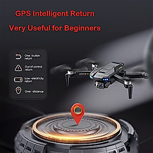 Dynoson GPS Drones with 4K Camera for Adults beginner, 2 Batteries for 50 Minutes Long Flight Time, 5G FPV and Long Control Range RC Quadcopter with Brushless Motors,Optical Flow ,Auto Return,Follows me,Include 2 Batteries