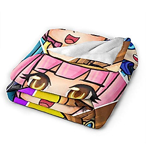 Its-Funneh All Protagonists Blankets Super Soft Warm Faux Fur Throw Blanket -Ultra-Soft Micro Fleece Blanket Twin, Warm, Lightweight, Pet-Friendly, Throw for Home Bed, Sofa & Dorm,50x40 Inch