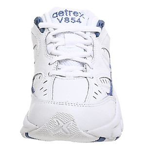 Apex Women's V854W Athletic Walking Shoe,White/Periwinkle,4.5 W US