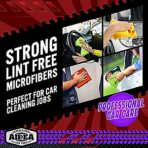AIDEA Microfiber Cleaning Cloths-50 Pack, Premium All-Purpose Car Cloth, Lint Free, Scratch-Free, Absorbent Cleaning Towel for Cars, SUVs, RVs, Trucks, and Boats Gifts(12in.x12in.)