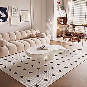 Guyii Cloud Coffee Table, Modern White Coffee Table for Living Room, Cute Irregular Indoor Tea Table with 3 Legs (White, 47.24 Inch)