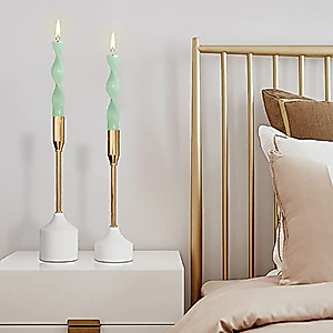 Handmade Candlesticks Spiral Taper Candles - Set of 2 Twisted Candle 7.5 Inch Dinner Candles for Home Decoration Holiday Wedding Party