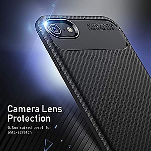 ORIbox for iPhone SE (3rd and 2nd gen) and iPhone 8/7 Case Black, Durable Lightweight Shockproof Cover,Slim Phone Case for iPhone SE 2022/2020 for Women Men Girls Boys