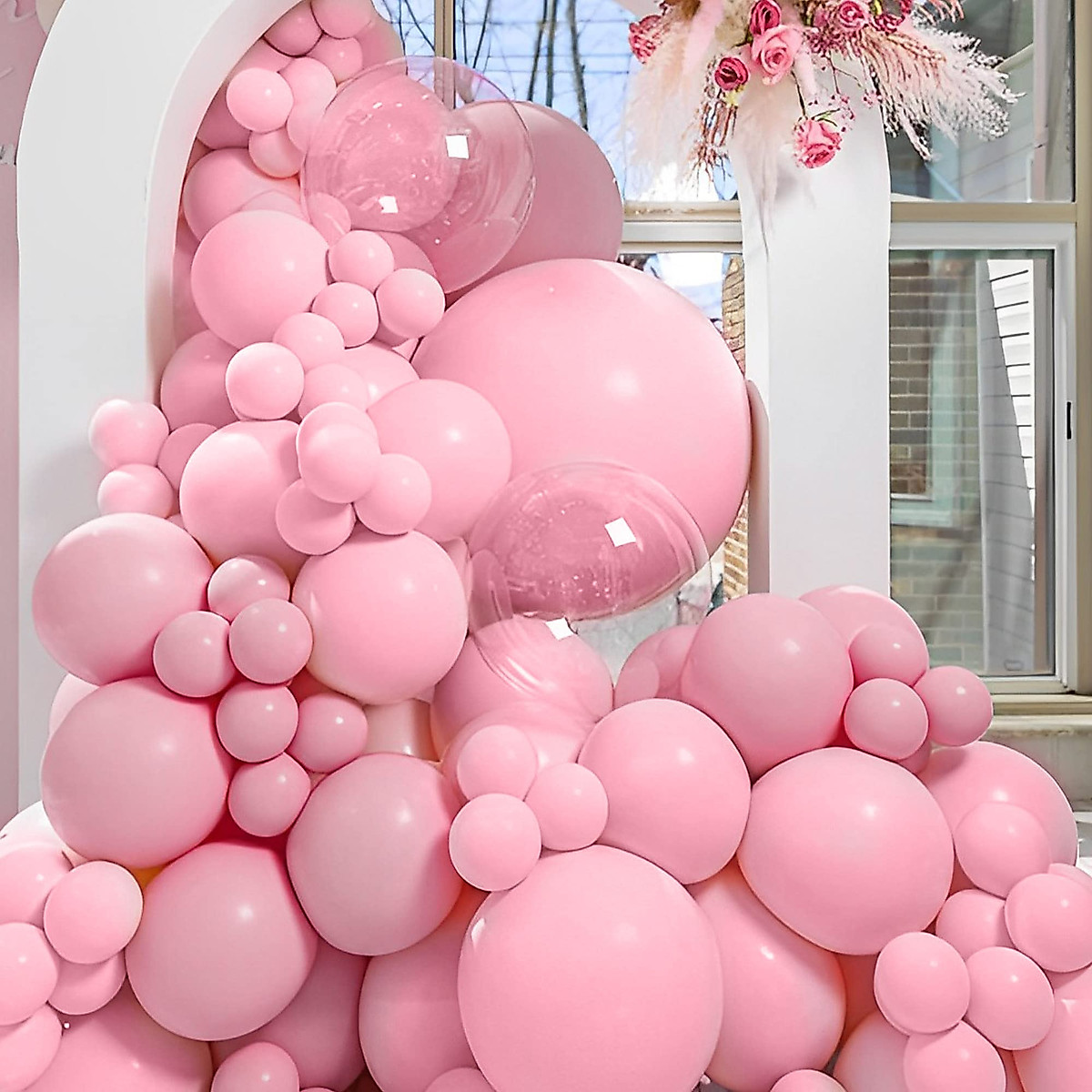 JOYYPOP Light Pink Balloons 100 Pcs Pink Party Latex Balloons 12 Inch Pink Latex Balloons for Baby Shower Birthday Gender Reveal Easter Party Decorations