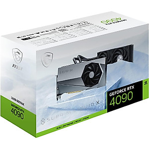 MSI SUPRIM Liquid X GeForce RTX 4090 Liquid Cool Graphics Card (PCIe 4.0, 24GB 384Bit GDRR6X, HDMI 2.1a, DP 1.4a, TORX Fan 5.0), w/Anti-Sag RGB Holder, HDMI 2.1 Cable