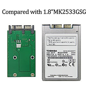 FLEANE 128GB MS02 Micro-Sata SSD Compatible with HP 2740p 2730p 2540p IBM X300 X301 T400S T410S Replace MK1229GSG MK1629GSG MK2529GSG 1.8" HDD (128GB)