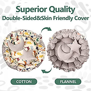 5-in-1 Thick & Plush Baby Play Gym with Tummy Time Pillow,Convertible Stage-Based Developmental Activity Gym & Play Mat from Baby to Toddler, Ball Pit, Pet Cushion,Baby Shower