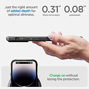 Spigen Rugged Armor (MagFit) Compatible with MagSafe Designed for iPhone 14 Pro Case (2022) - Matte Black