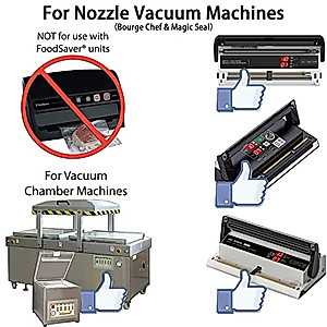 BOURGE CHEF Vacuum Sealer Smooth Flat Bags (11"x50') 2 Rolls, for Bourgechef & Magicseal Sealers, Nozzle Sealers, Chamber Sealers, BPA Free, Perfect for Home User or Restaurant