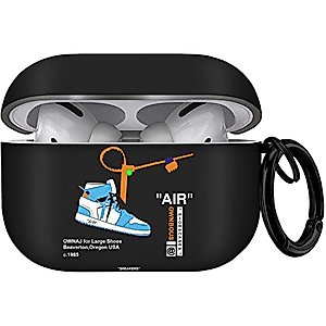 Gedicht for Airpods Pro 2nd Generation Case 2022 Air Sports Shoes, Protective TPU Soft Cases Cover Rugged for Apple Airpod Pro 2 with Keychain for Women Men，Black Blue