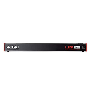 AKAI Professional LPK25 - USB MIDI Keyboard Controller with 25 Responsive Synth Keys for Mac and PC, Arpeggiator and Music Production Software,black