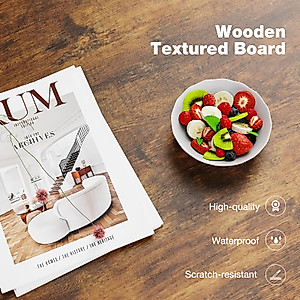 NEWBULIG Coffee Storage Table with Lift Top Panel and Hidden Compartment Wooden Rising Tabletop Snack Organize Shelf for Dinning Center Drawing Room, Brown