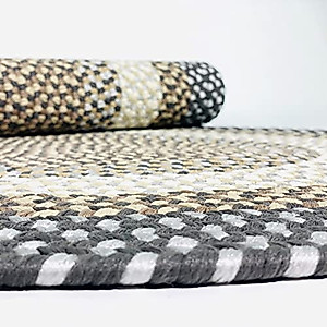 Colonial Mills Marin Braided Rug, 4x6, Gray