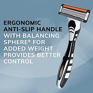BIC Flex 5 Hybrid Disposable Razors for Men, 1 Handle and 6 Cartridges With 5 Blades, 7 Piece Razor Set for Men