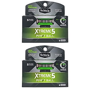 Schick Xtreme 5 PivotBall Men's Razor Refills, 4 Count (Pack of 2)
