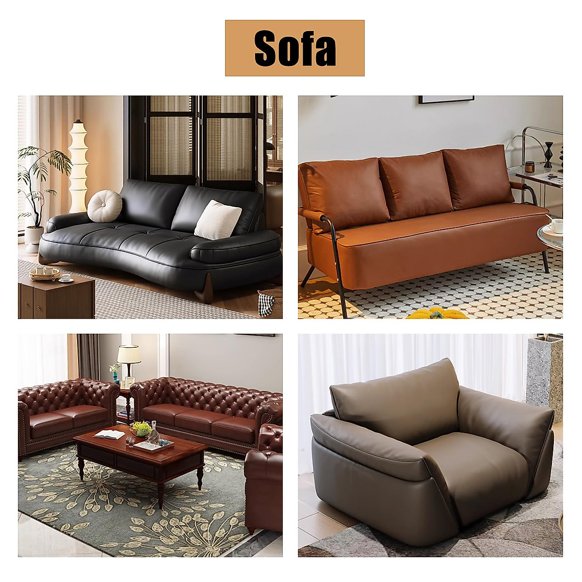 79"x 54"(200cm x 140cm) Faux Leather|Soft Smooth Surface Solid Faux Leather Fabric|1mm Thick Water Proof PU Nappa Leather Fabric for Furniture Decoration, DIY Crafts, Sewing, Etc.（Brown）