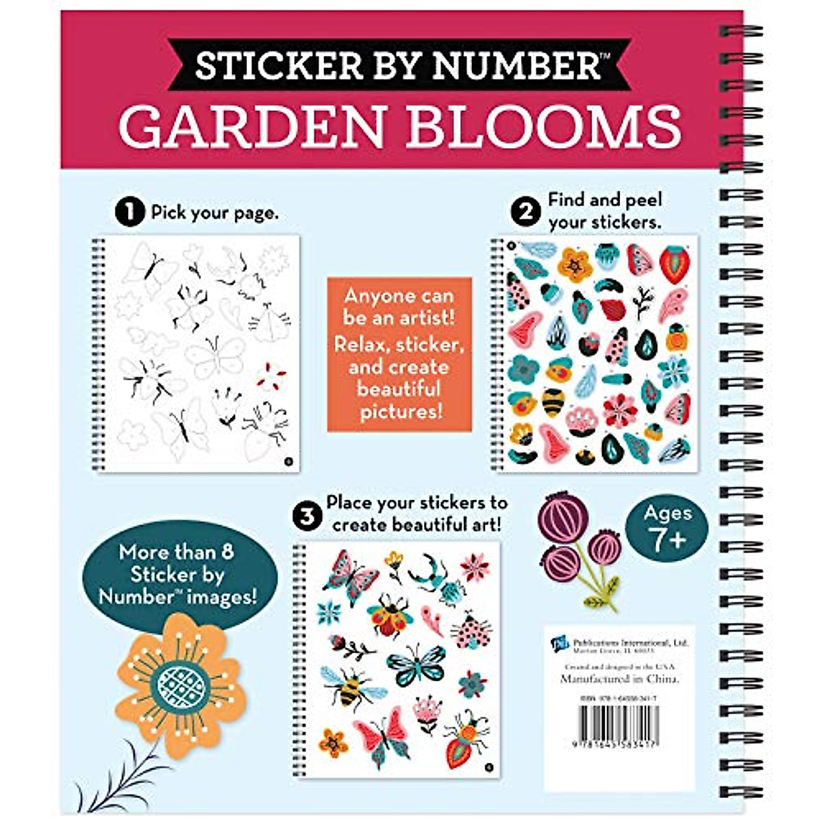 Brain Games - Sticker by Number: Garden Blooms