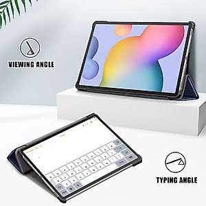 zukof Smart Case for Samsung Galaxy Tab S9+ Plus (2023) 12.4 inch Tablet (SM-X810/SM-X816B/SM-X818U) Slim Stand Protective Folding Cover for Galaxy Tab S9 Plus 12.4" with Auto Wake/Sleep (Dark Blue)