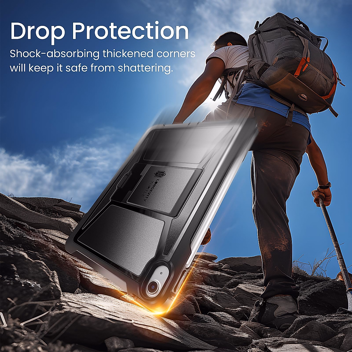 ZtotopCases for iPad Air 5th/4th Gen 10.9 Inch 2022/2020, iPad Pro 11" 2018 1st, Built-in Screen Protector, Shockproof Cover+ Kickstand - Black