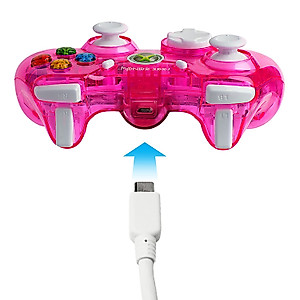 PDP Rock Candy Wired Controller for Xbox 360, Pink Palooza