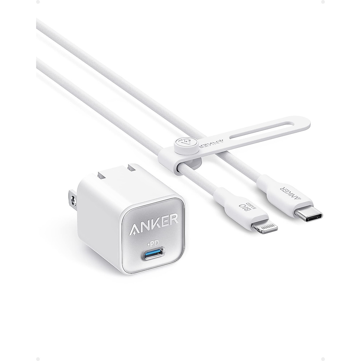 Anker USB C GaN 30W, 511 Charger (Nano 3) with 6ft Bio-Based USB-C to Lightning Cable (MFi Certified), for iPhone 14/14 Pro/14 Pro Max/13/13 Mini/13 Pro/13 Pro Max/iPad Pro