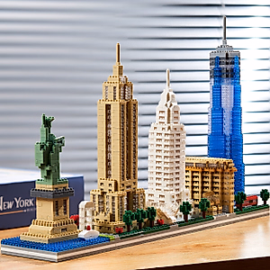 LUKHANG New York Skyline Building Set - 3452pcs | Challenging & Detailed Architecture for Adults & Teens
