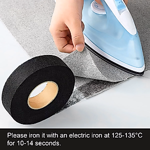 6 Rolls of Versatile Hemming Tape, 162 Yards of No-Sew Iron-On Fabric Fusing Tape for Easy Clothes Repair and Sewing Projects, Ideal for Pants, Dresse, Curtain and More (0.4/0.8/1.2 inch, White/Black)