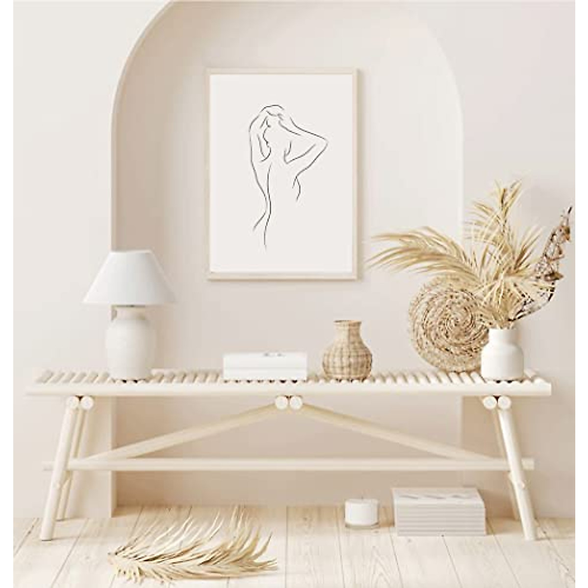 Onivein Matisse Wall Art Prints Set of 6 Black and White Boho Posters Matisse Minimalist Abstract Modern Bohemian Line Artwork Women Body Pictures for Bedroom Living Room Decor（8x10inch, Unframed