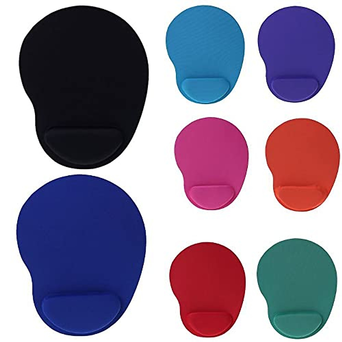 Mice Mat Computer Game Mouse Wrist Pad Solid Color Ergonomic Comfortable Gel Wrist Support Desk Pads(red)