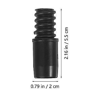 Angoily 2pcs Broom Handle Threaded End Broom Handle End Broom Handle Tips Extension Pole Accessories Threaded Extension Pole Attachment Broom Handle Connector Mop Stick Tip Replacement