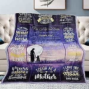 Sulpoie Mom Gifts Blanket for Mothers Day, Birthday Gifts for Mom, Gifts for Mom, Gifts for Mom from Daughter, Mom Gifts from Daughter Son, Best Mom Ever Gifts Throw Blanket 60" x50
