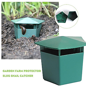 Slug Plastic Box,Slug 𝐓𝐫𝐚𝐩𝐬 for Garden, Beer Slug & Snail 𝐓𝐫𝐚𝐩𝐬 Friendly to Catch Snails 𝐂𝐚𝐭𝐜𝐡𝐞𝐫,Reusable Plastic Slug Beer 𝐓𝐫𝐚𝐩𝐬 for Garden,Snail 𝐓𝐫𝐚𝐩𝐩𝐞𝐫 Slug House 8pcs