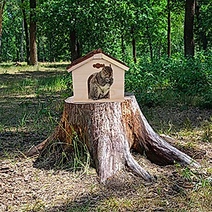 POPETPOP Guinea Pig Wooden House Bed Small Pet Animal Bed Nest Mini House for Squirrel Dutch Pig Hamster Hedgehog Rat Chinchilla