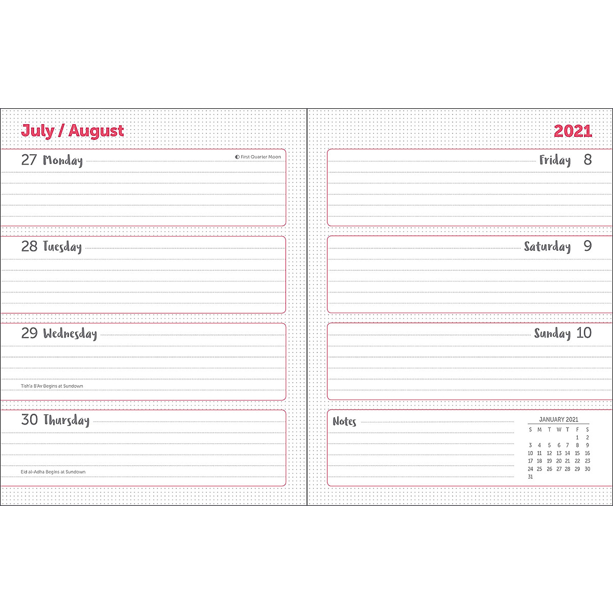 2021 Weekly To-Go 7.5x9.75 Wire-o Watermelons Plastic