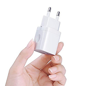 European Wall Charger, Vifigen 2-Pack USB 2.1AMP Universal Europe Charger Block Dual Port Plug Compatible for iPhone 14 13 12 11 Pro Max XS XR X SE 8 7 6 Plus, Samsung S22 S21 A13, Note 20, LG, Moto