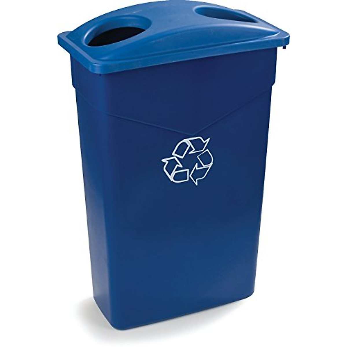 Carlisle FoodService Products 342015REC14 TrimLine LLDPE Waste Container, 15 Gallon Capacity, 10.95" Length x 20.03" Width x 24-3/4" Height, Blue