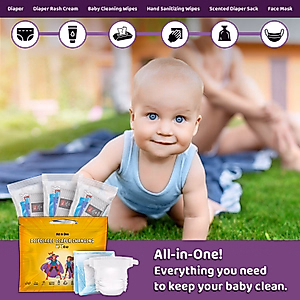 Disposable Diaper Changing Kit to Go | Contains 3 Individual Packs | Perfect for Travel | Portable Baby Changing Essentials Must Haves (4)