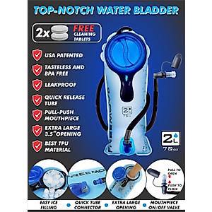 FREEMOVE Hydration Water Backpack 3in1 with 2L Bladder & Insulated Backpack Cooler Bag - a Complete Hydration Solution - Ideal Hydro Camel Back Pack for Hiking, Biking, Running, Cycling, MTB & Rave