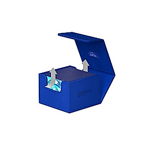 Ultimate Guard Sidewinder 133+, Deck Box for 133 Double-Sleeved TCG Cards, Blue, Magnetic Closure & Microfiber Inner Lining for Secure Storage