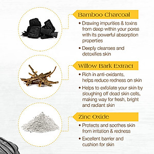 GiGi Charcoal Detox Facial Wax, Unclogs Pores, Stripless, for Delicate Skin, Brows, Upper Lip, 13 oz, 1-pack