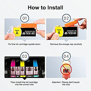 xinsin Compatible Ink Cartridges Replacement for Canon 281 280 PGI-280XXL CLI-281XXL, to use with Canon Pixma TS6320 TS8320 TS6120 TS6220 TS8120 TS8220 TS9120 TS9520 TR7520 TR8520 TS9521C, 5 Colors