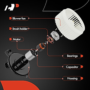 A-Premium Front HVAC Heater Blower Motor Assembly Compatible with Toyota, Scion & Pontiac Vehicles - Corolla 2009-2019, Matrix 2009-2014, RAV4 2006-2018, Vibe 2009-2010, tC 2011-2016, xB 2008-2015