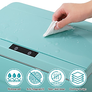 Dkeli Trash Can 13 Gallon Kitchen Trash Can for Bathroom Bedroom Home Office Automatic High-Capacity Plastic Touch Free Garbage Can with Lid Waste Bin 50 Liter, Set of 2