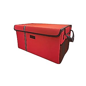 SNWUD LSZ Car Boot Storage 2 Pcs Foldable Car Trunk Organizer Car Tailgate Storage Box Waterproof and Wear-Resistant Car Boot Storage (Color : Red)