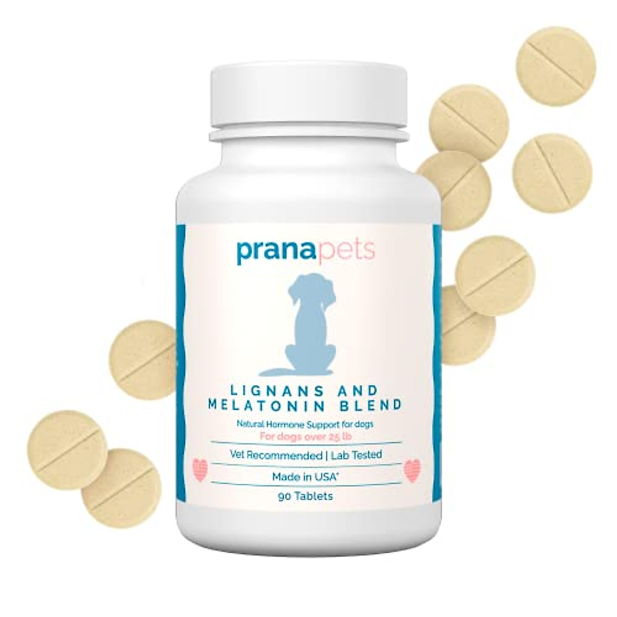 Lignans & Melatonin Blend Naturally Aids in Relieving Symptoms of Cushing’s Disease in Dogs | Helps Promote Healthy Adrenal Balance & Overall Well-being | by Prana Pets | 3 MG Melatonin, 20 MG Lignans